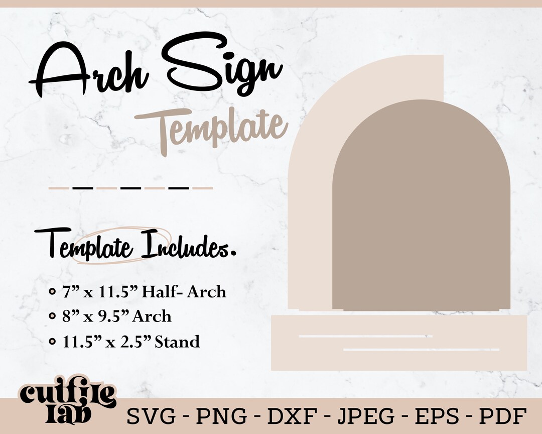 Arch Sign Svg, Full Arch Sign SVG, Wedding Template Svg, Payment QR ...