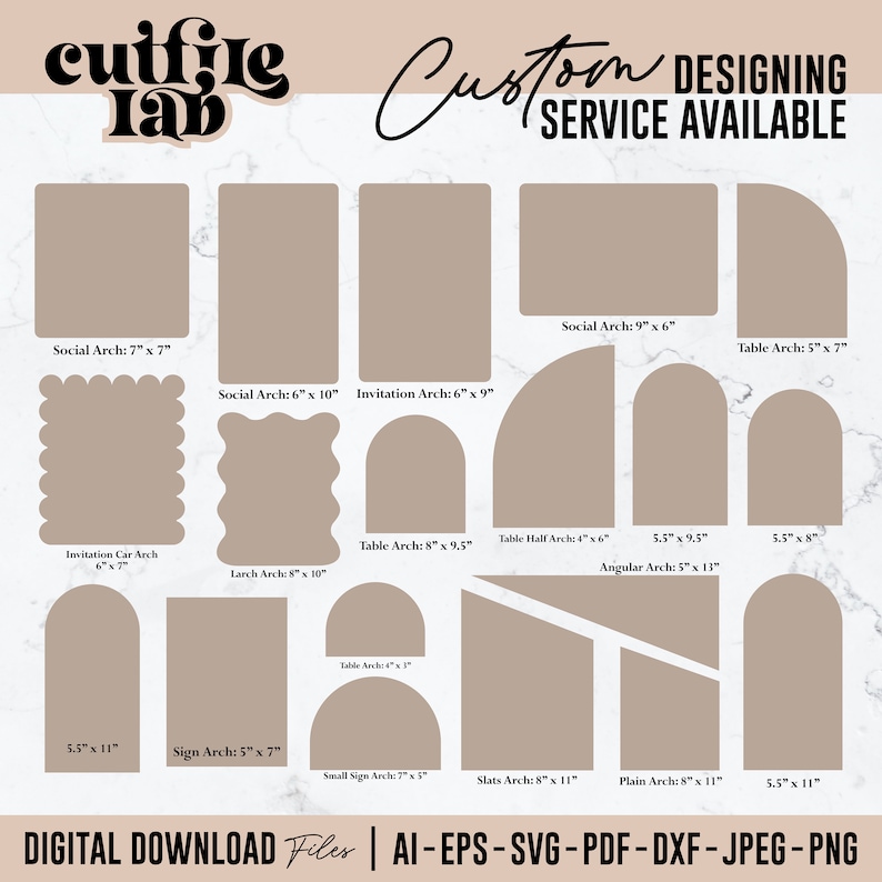 Arch Template SVG Bundle, Wedding Invitation Sign (digital Download) - Etsy
