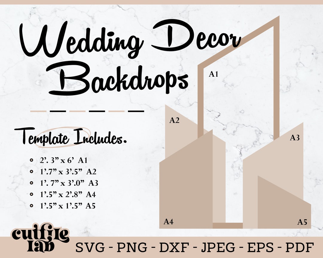 Arch Sign SVG Template, Wedding Backdrop, Laser Cut File (digital ...