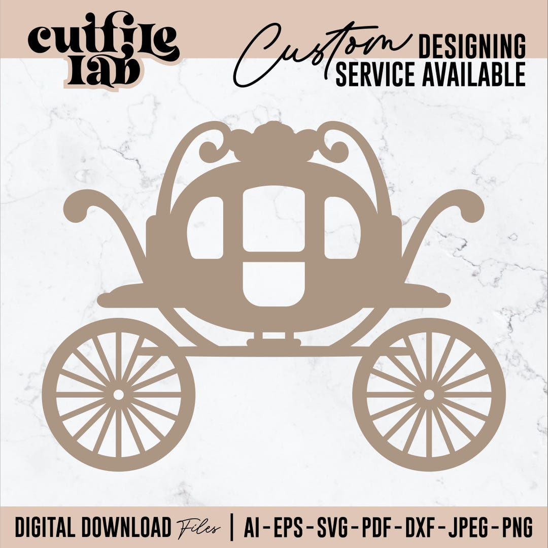 Princess Carriage Svg, Carriage Svg, Cinderella Carriage, Laser Cut ...
