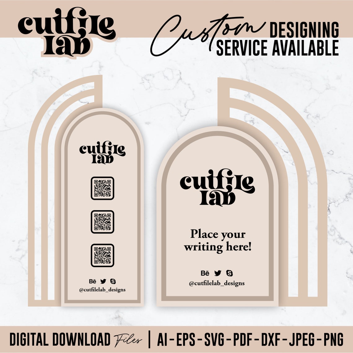 Table Arch Sign Svg, Business QR Arch Svg, Acrylic Wedding Sign, Arch ...