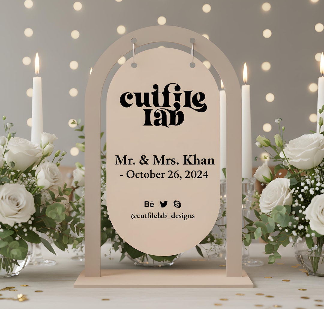 Arch Table Sign Svg, Wedding, Salon, Business QR Code (digital Download ...