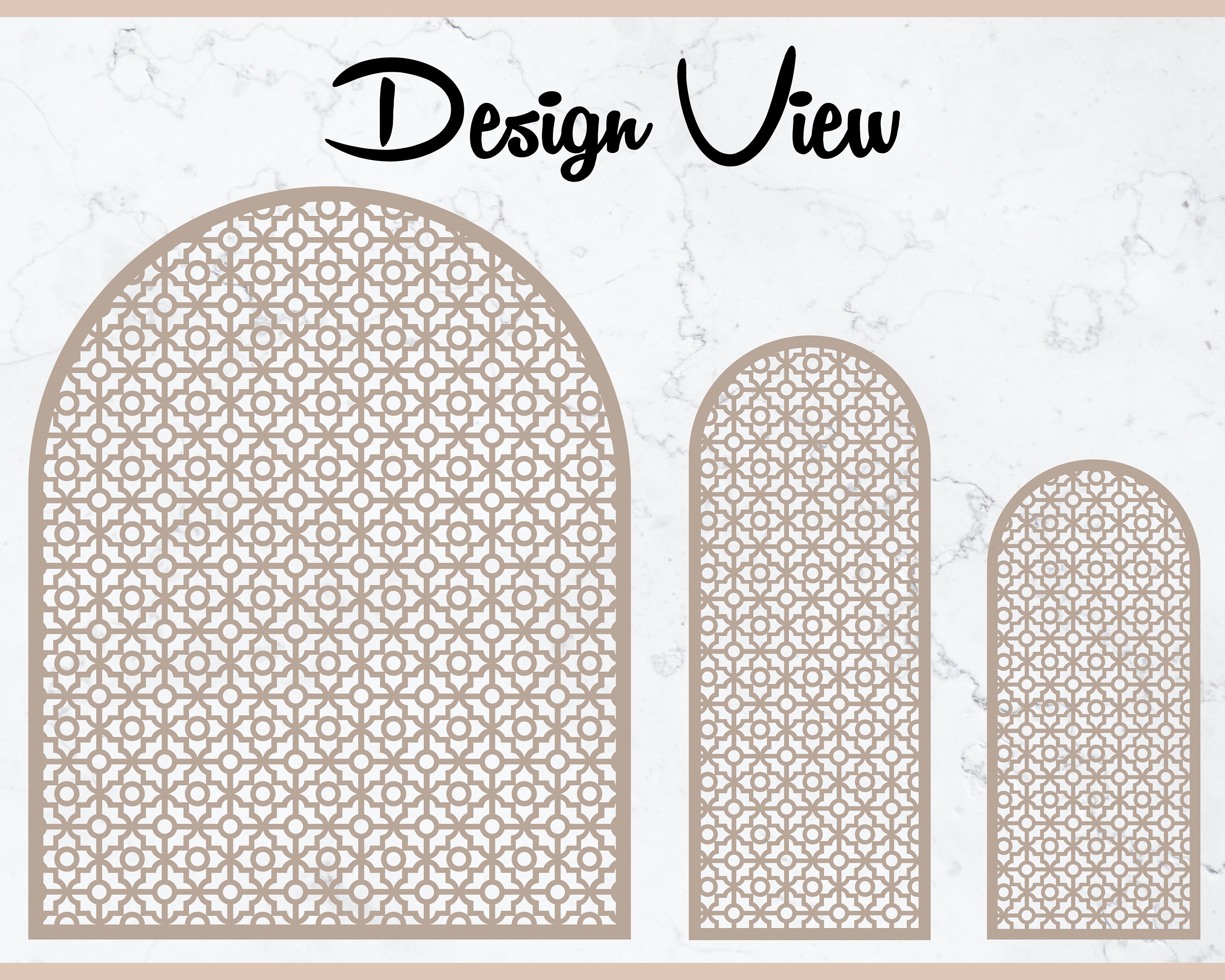 Arch Template SVG, Half and Full Arch Wedding Invitation, Rippled Arch ...