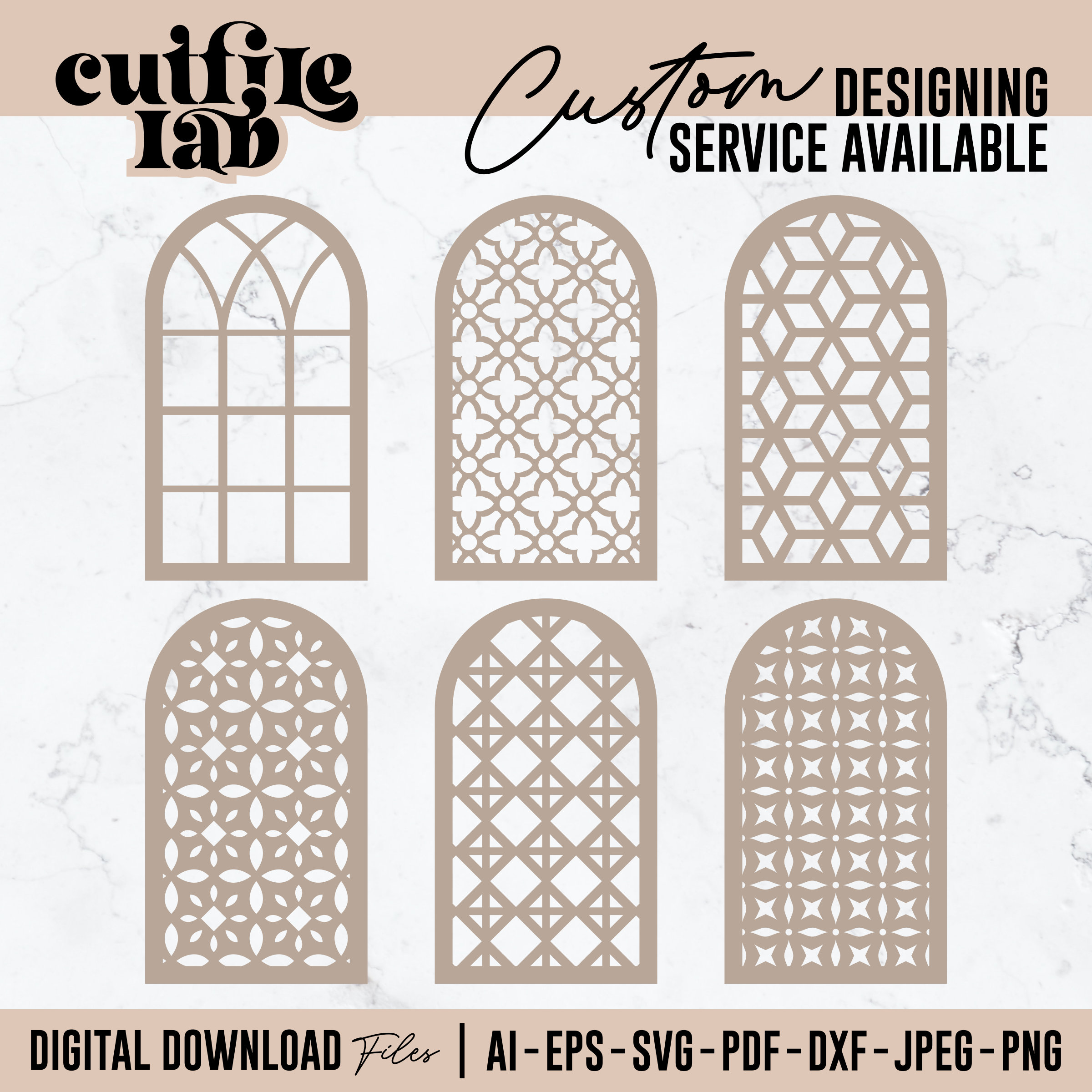 Cathedral Window SVG, Islamic Window SVG, Arch Design, Wooden Arch ...