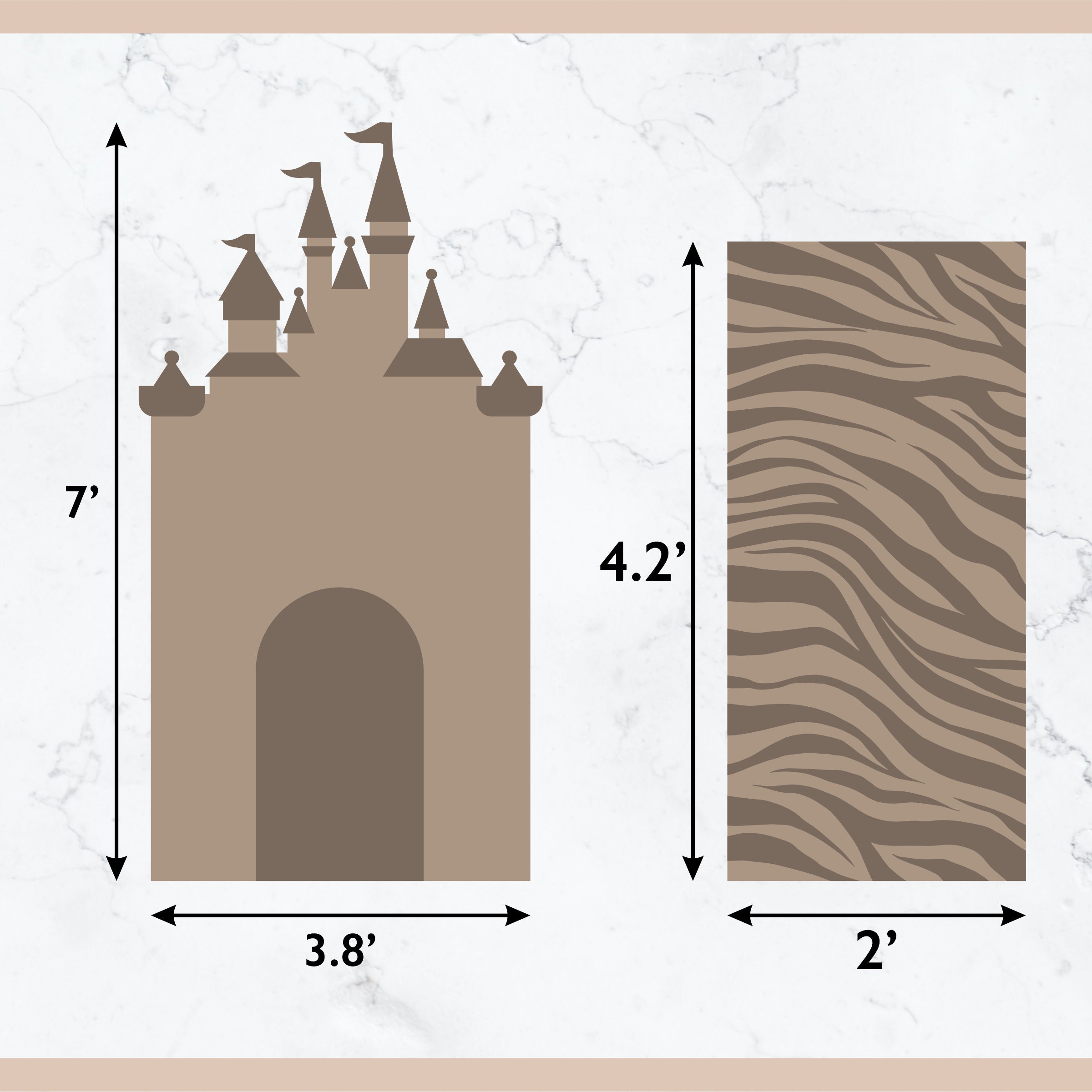 Castle Backdrop Svg, Birthday Decor Svg, Layered Backdrop Svg, Event ...