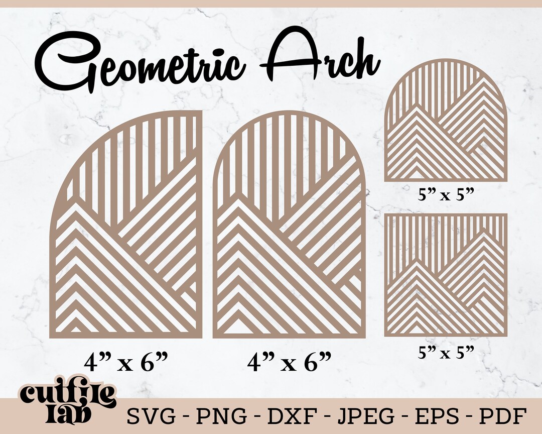 Geometric Arch Table Template SVG, Laser Cut File (digital Download) - Etsy