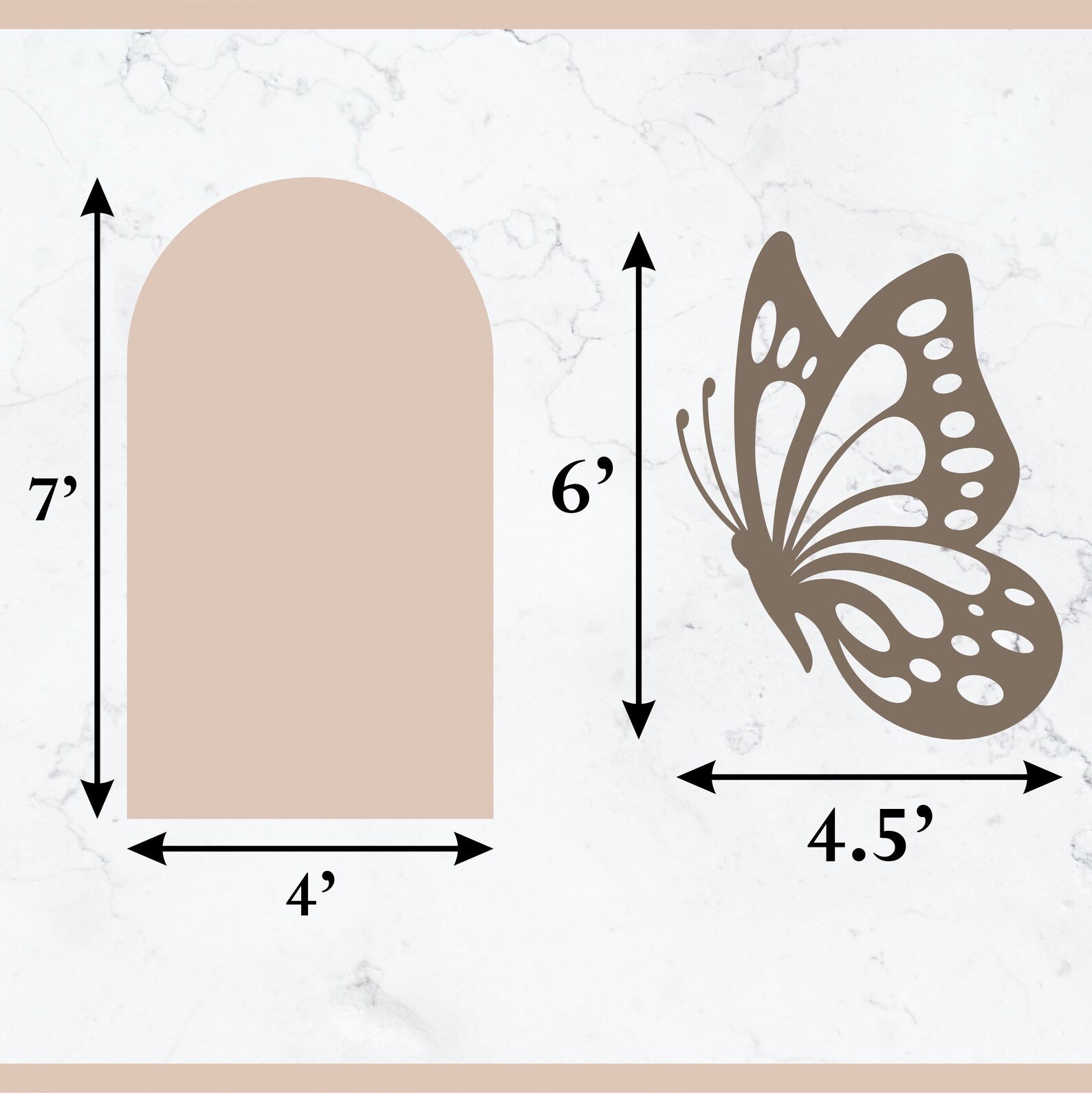 Butterfly Arch Backdrop Template, Wedding, Birthday (digital Download ...