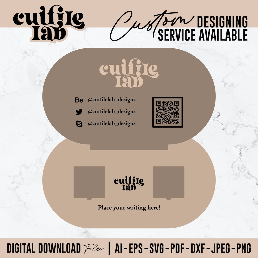 Table Sign Business QR, QR Code Template, Business Sign Svg, Social ...