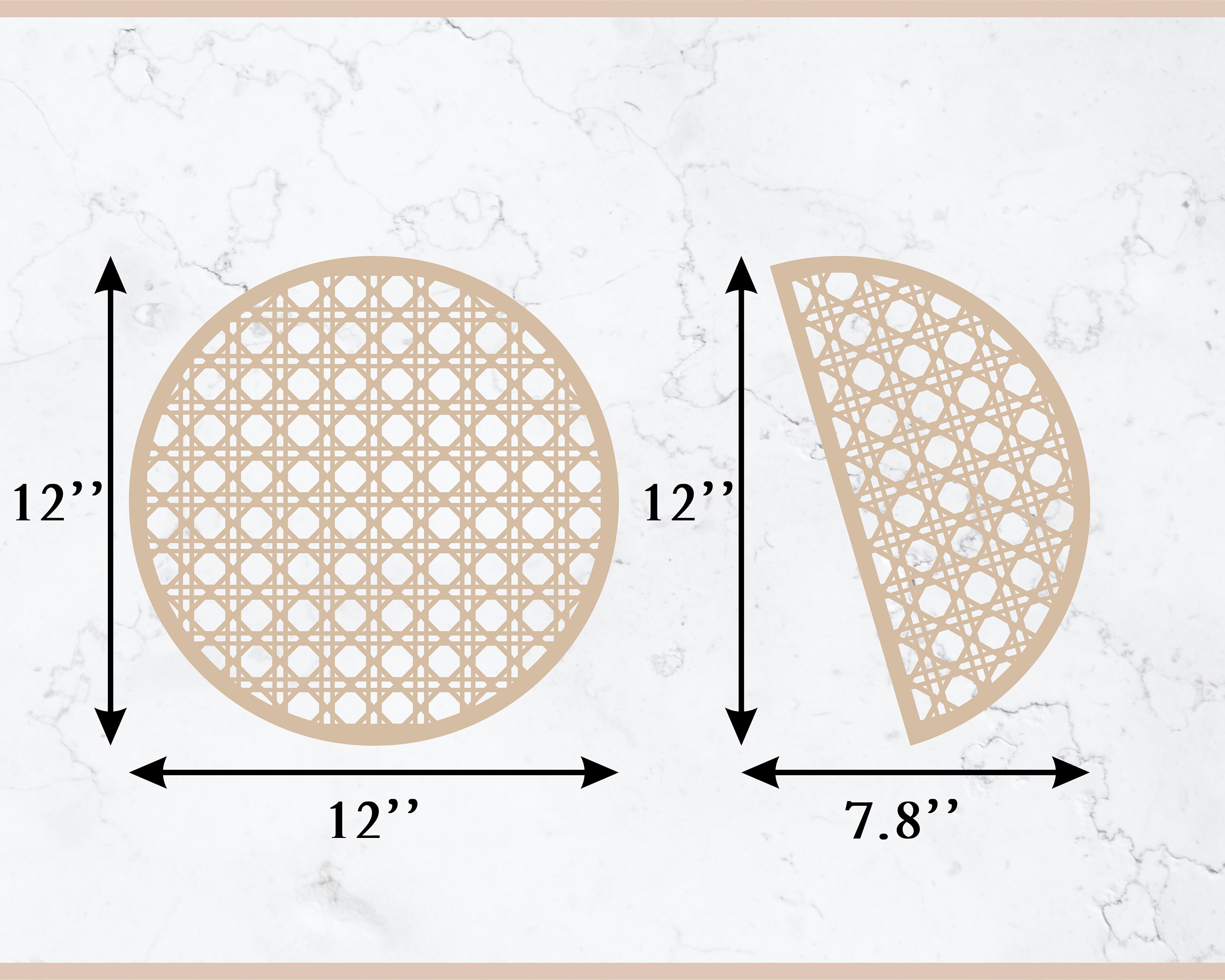 Rattan Cane Moon Phases Wall Hanging SVG, Rattan Cane Arch Sign, Cane ...