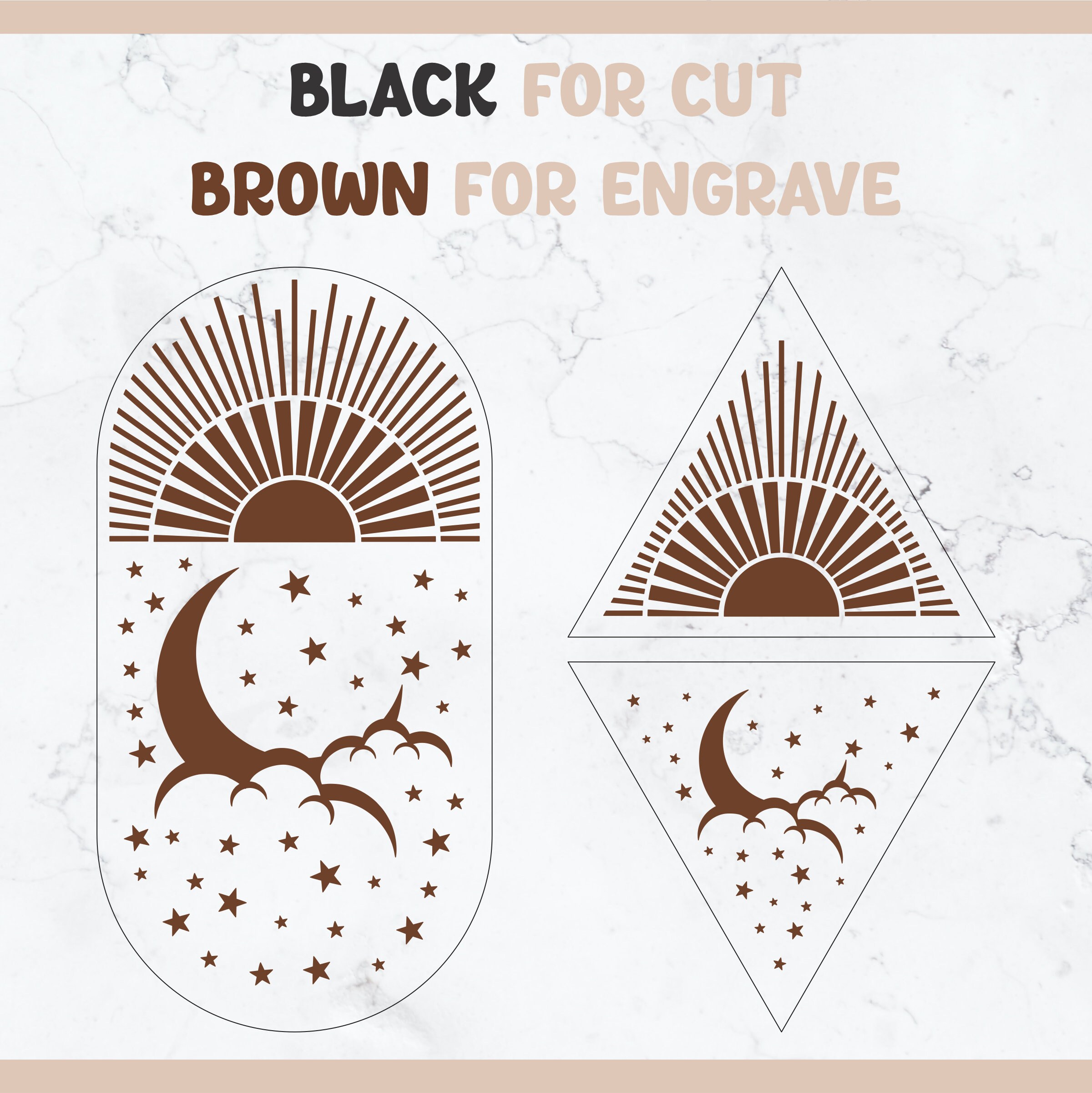 Carved Sun and Moon SVG, Arch Design, Wedding Invitation, Arch Shape ...