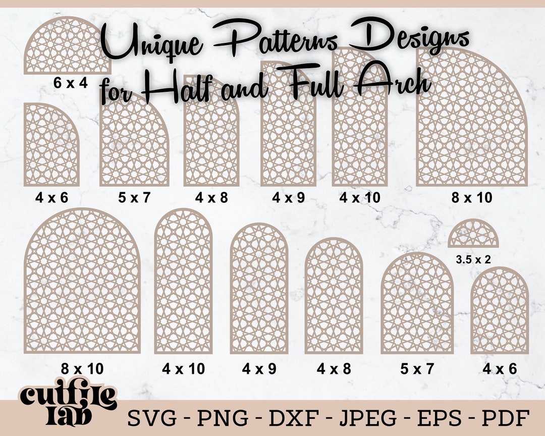 Arch Template SVG, Wedding Invitation, Laser Cut File (instant Download ...
