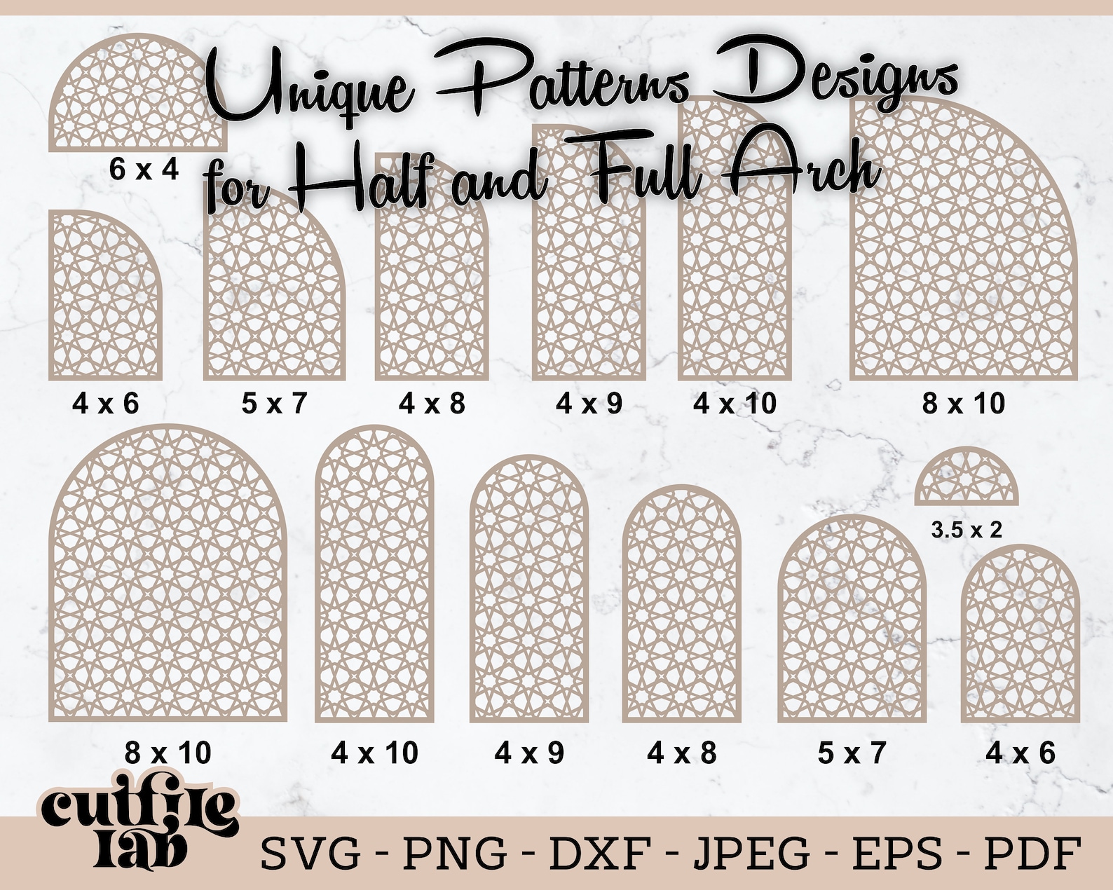 Arch Template SVG, Wedding Invitation, Laser Cut File (instant Download ...