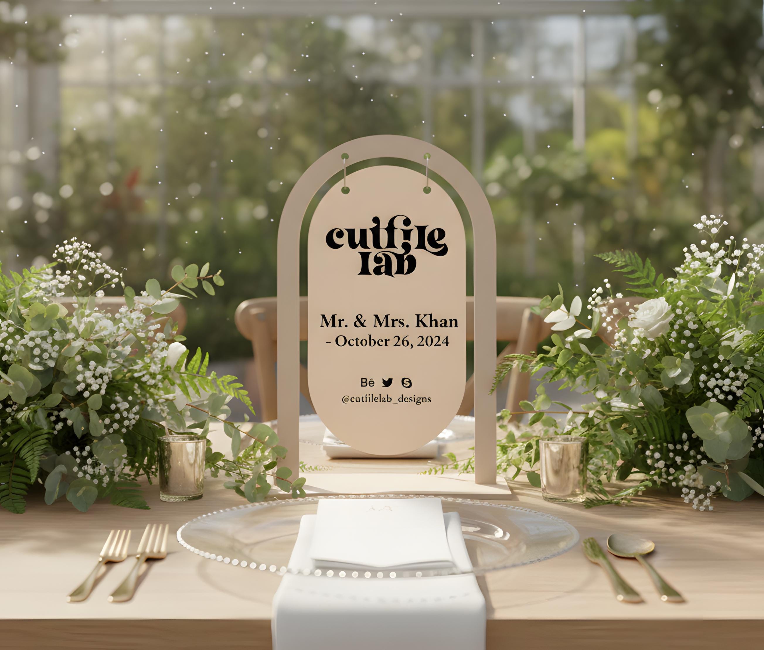 Arch Table Sign Svg, Wedding, Salon, Business QR Code (digital Download ...