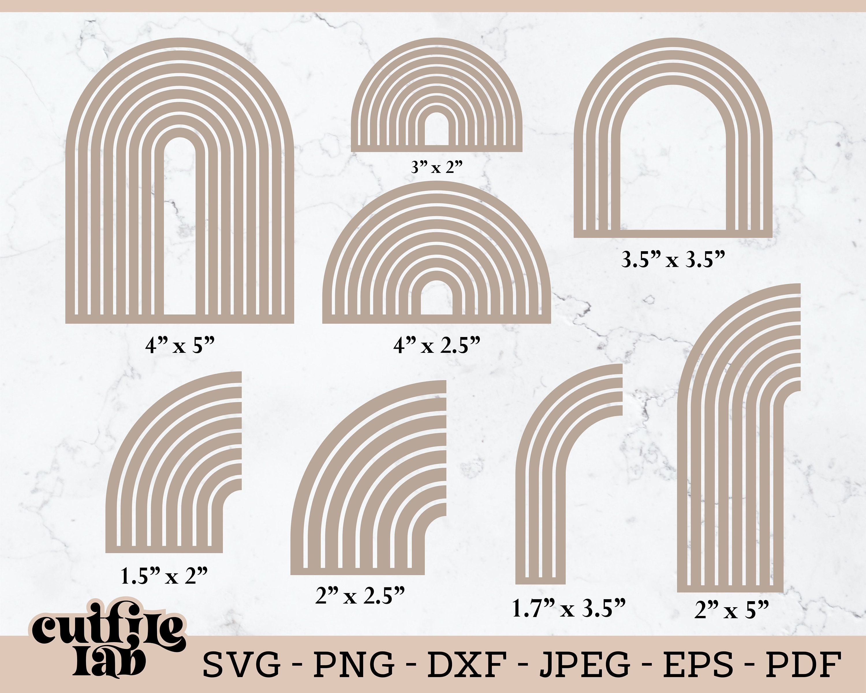 Plantillas de arco ondulado SVG invitación de boda de arco - Etsy México