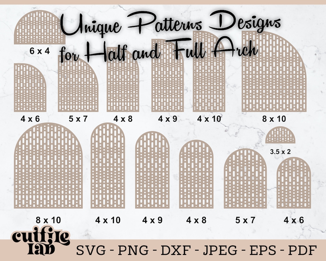 Arch Template SVG, Wedding Invitation, Laser Cut Files (instant ...