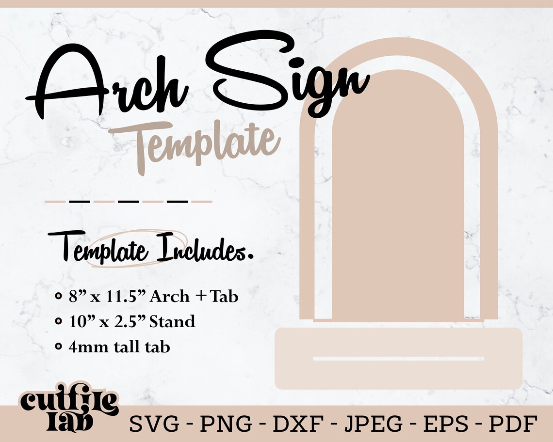 Arch Sign Template, Wedding Arch Svg, Glowforge Svg, Laser Cut File ...