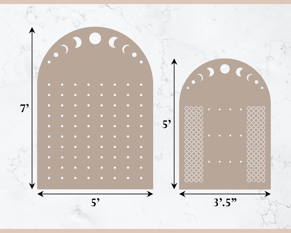 Moon Patterned Earring Stand Template Svg, Arched Earring Holder Svg ...