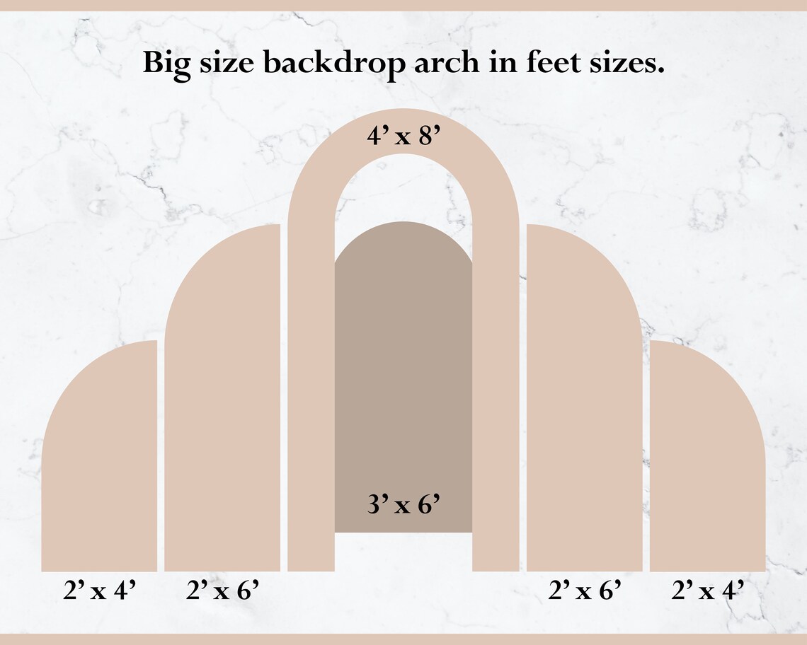 5 Piece Wedding Arch Backdrop, Arch Template Svg Designs, Arch Svg Cut ...