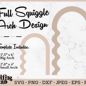 Squiggled Arch Templates, Birthday Arch, Event Arch, Wedding Arch ...
