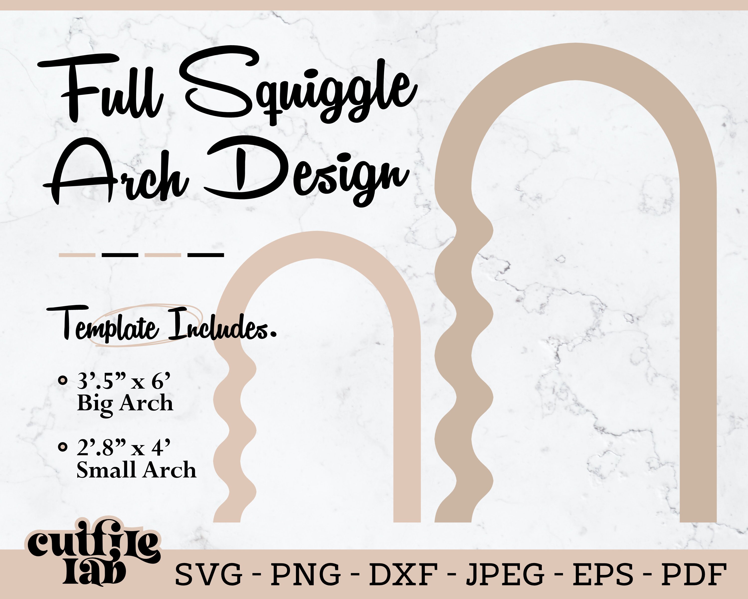 Squiggled Arch Templates, Birthday Arch, Event Arch, Wedding Arch ...