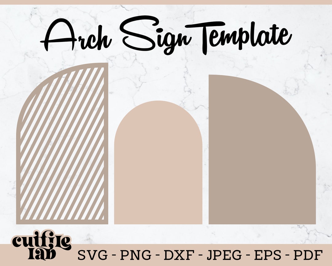 Arch Sign SVG Template, Wedding Template, Laser Cut File, Vector ...
