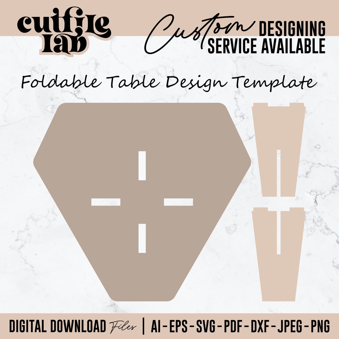 Folding Table Cutfile, Folding Scout Table Template, DIY Table ...