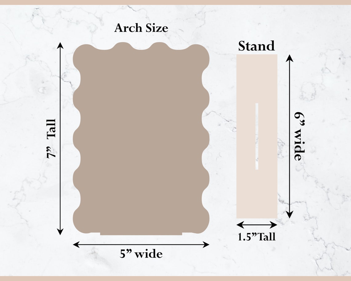 Large Scalloped Edge Frame SVG Acrylic Card and Gift Svg Wave Frame SVG ...