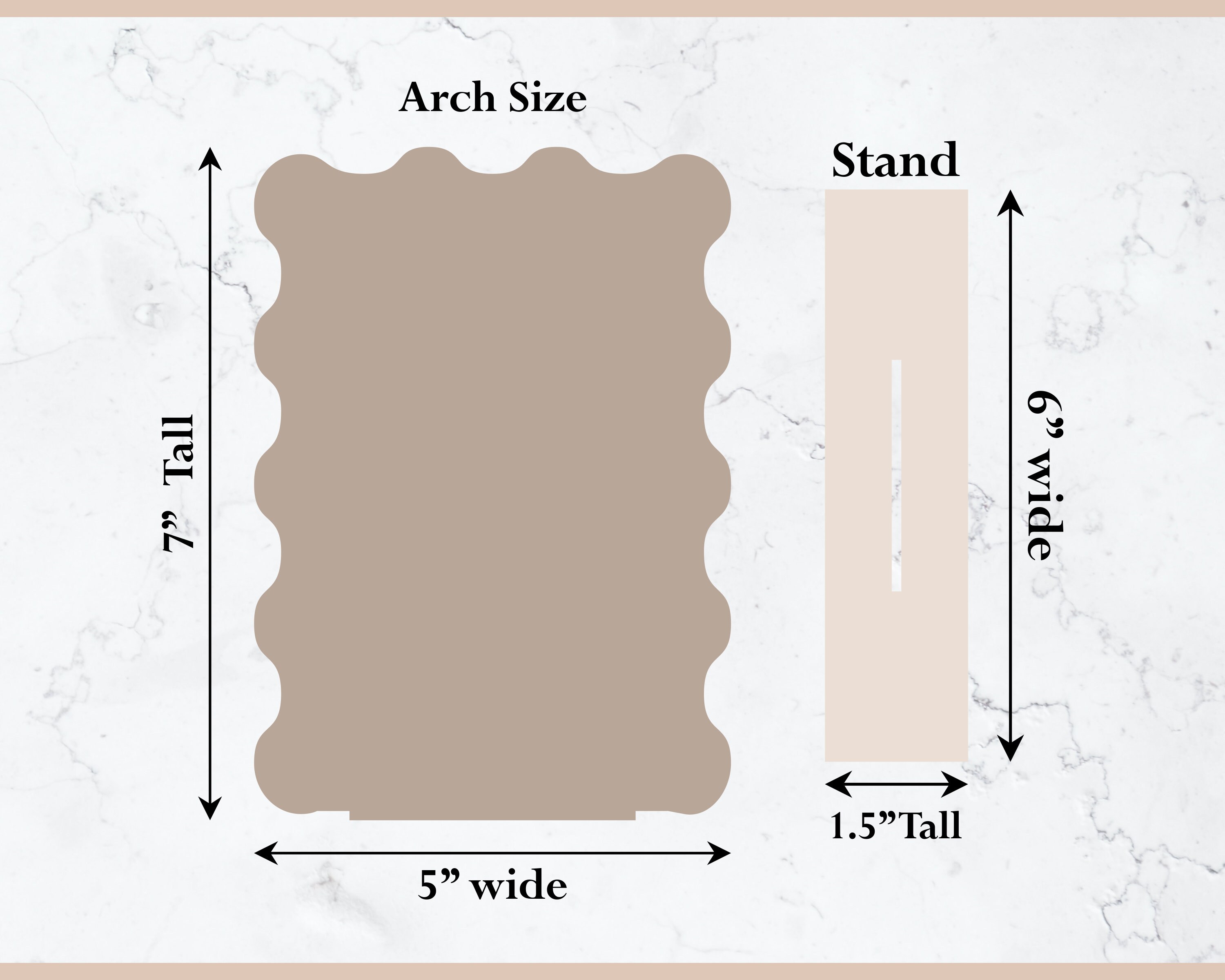 Large Scalloped Edge Frame SVG Acrylic Card and Gift Svg Wave Frame SVG ...