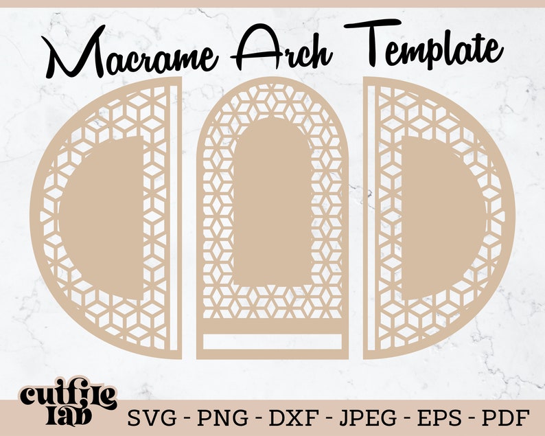 Macrame Arch Template SVG, Wall Hanging Pattern, Boho Wood Art Pattern ...