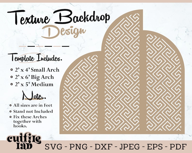 Texture Backdrop Svg, Full Arches Sign SVG, Wedding Template, Laser Cut ...
