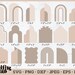 Unique Arch Template Bundle Svg Designs 18 Half and Rounded - Etsy