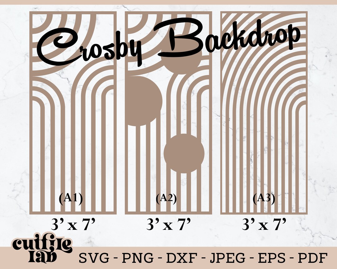 Crosby Backdrop Template, Arch Sign SVG, Wedding, Birthday (digital ...