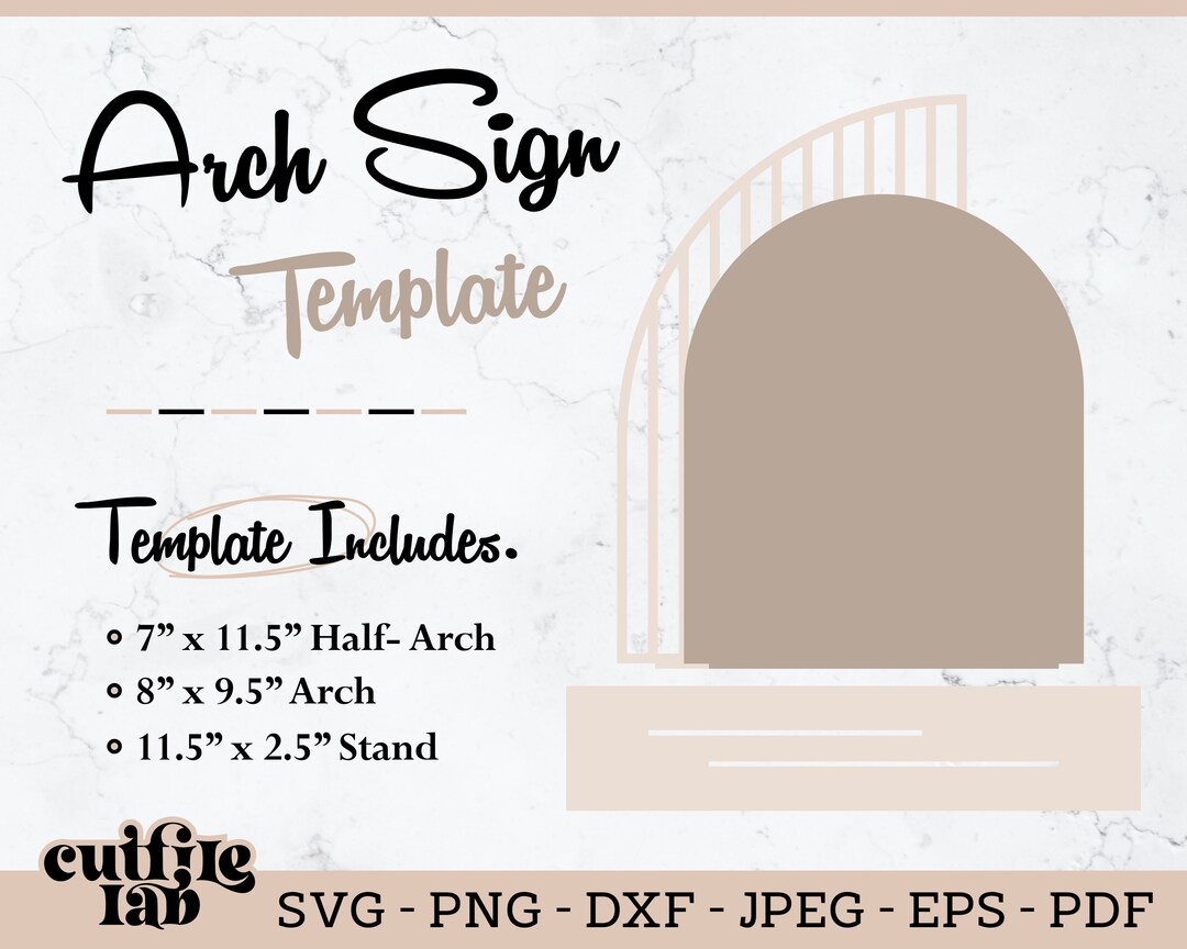 Rippled Double Arch Svg, Full Arch SVG, Wedding Template Svg, Payment ...
