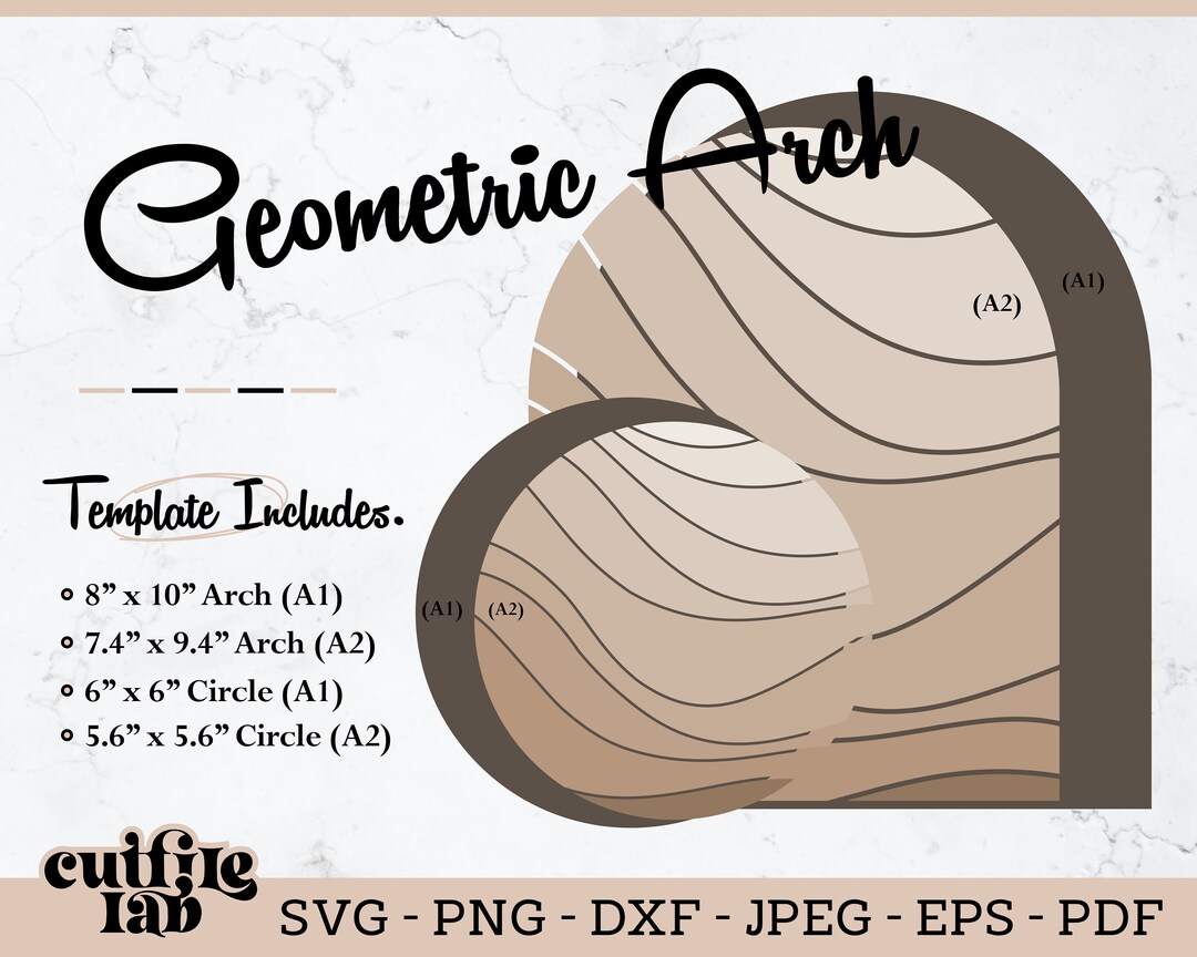 Plantilla de arco SVG, Diseños de arco geométrico Invitación de boda ...