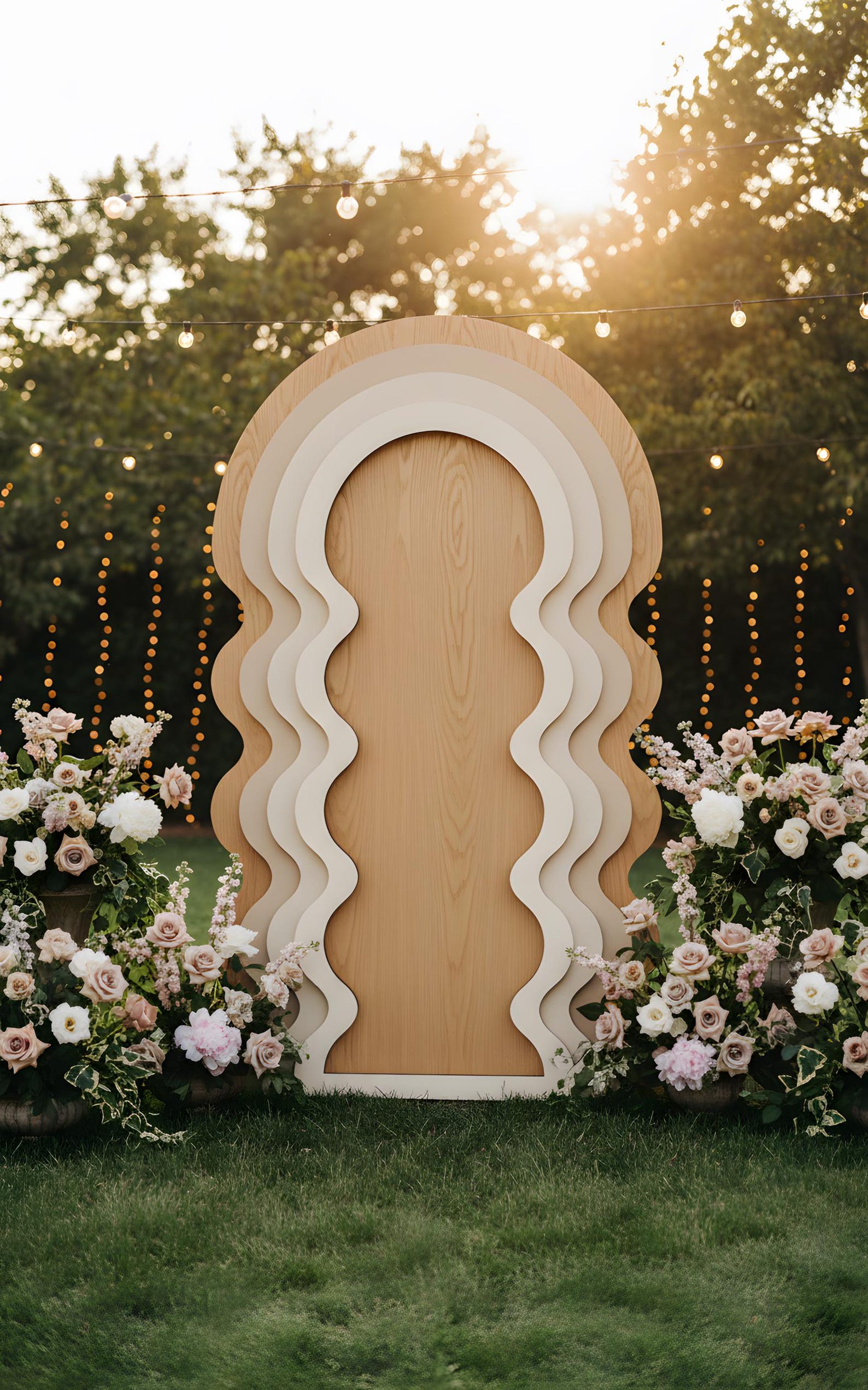 Wavy Arch Backdrop SVG, Circle Event Template (digital Download) - Etsy