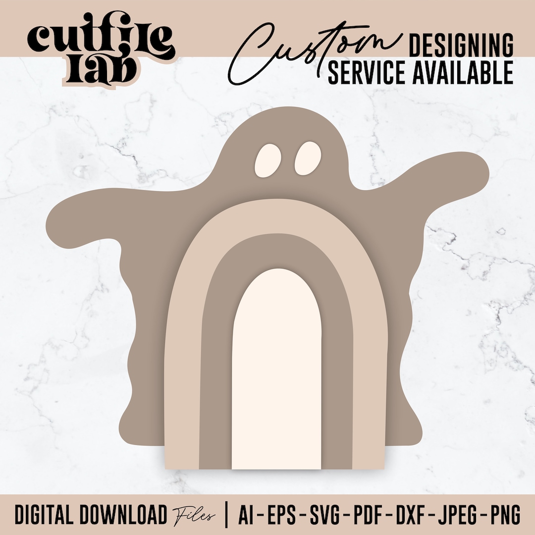 Spooky Arch Svg, Halloween Backdrop Svg, Cute Ghost Backdrop Svg, Laser ...