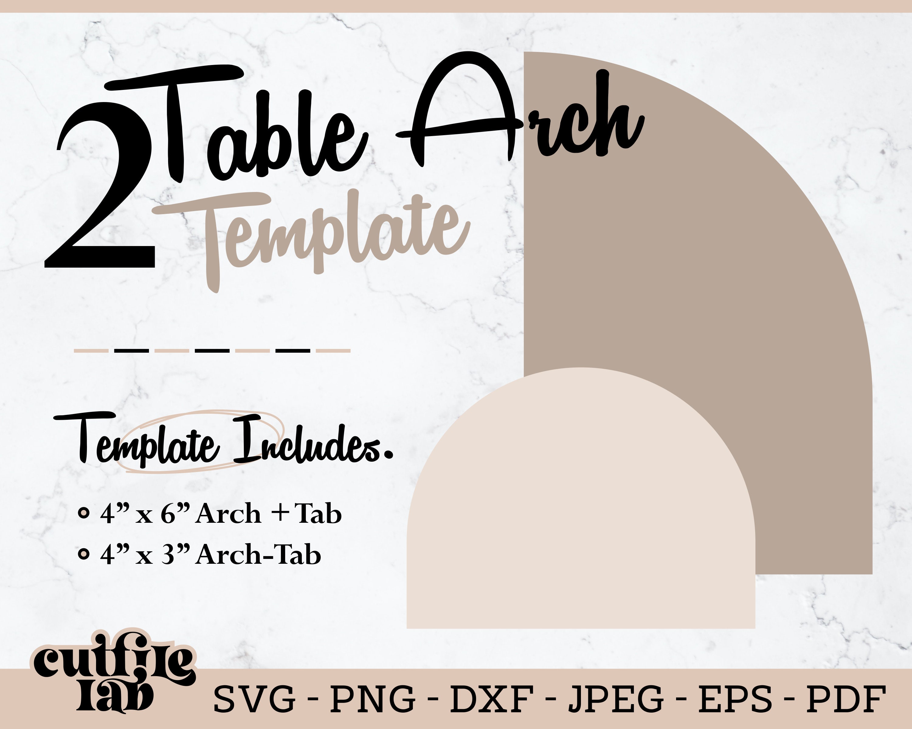 Arch Sign Template SVG | Acrylic Weeding Sign | Half Arch Table Numbers ...
