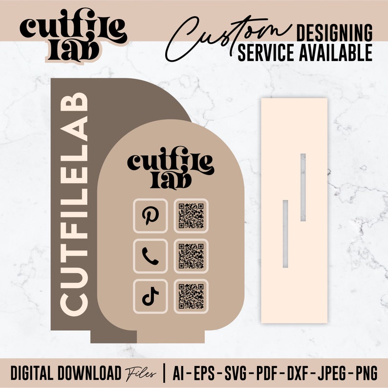 Table Arch Template, QR Code Template, Business Sign Svg, Social Media ...