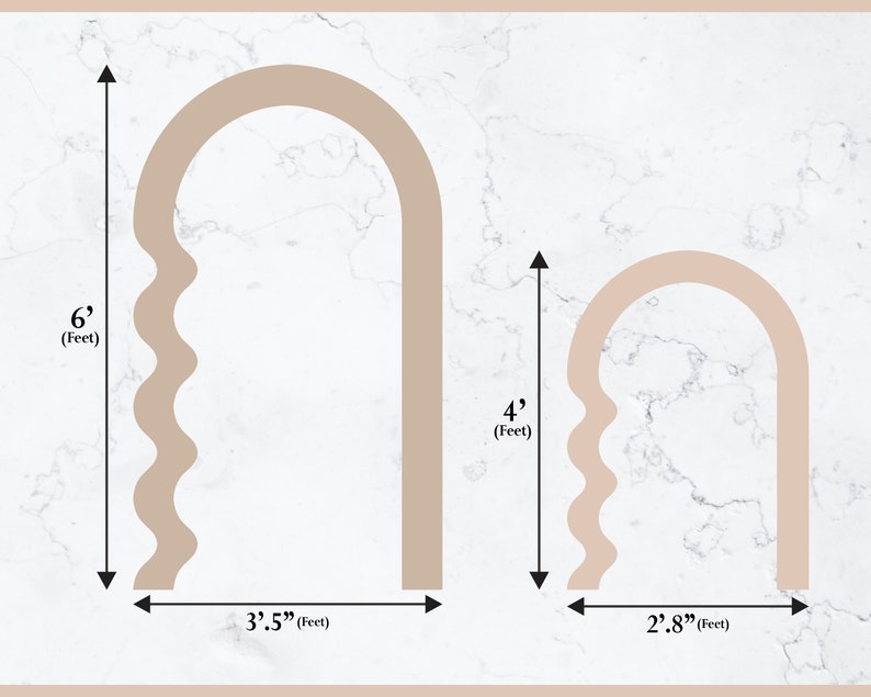 Squiggled Arch Template, Event & Wedding Decor (svg, Eps, Dxf, Png, Pdf ...