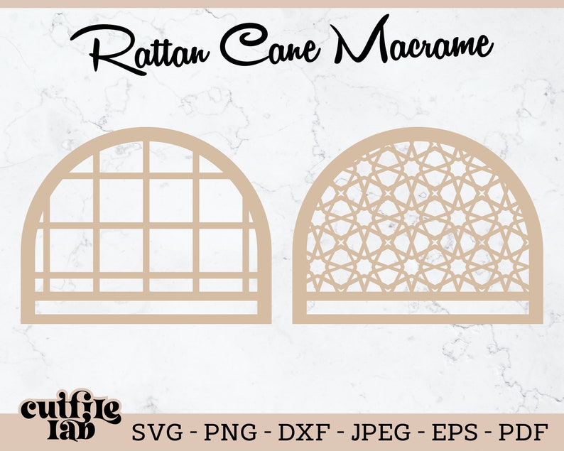 Rattan Cane Macrame SVG, Rattan Cane Arch Sign, Cane Sign Backer Bundle ...