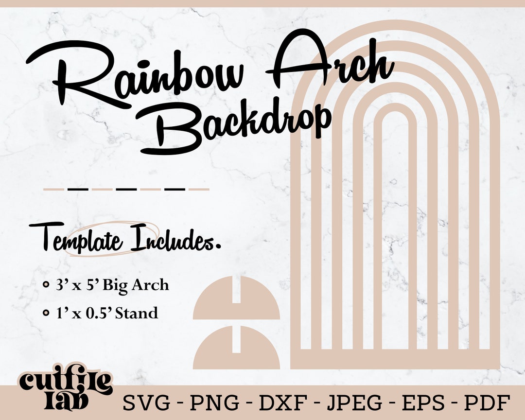 Open Arch Rainbow, Event Decoration, Rainbow Arch Template Svg , Arch ...