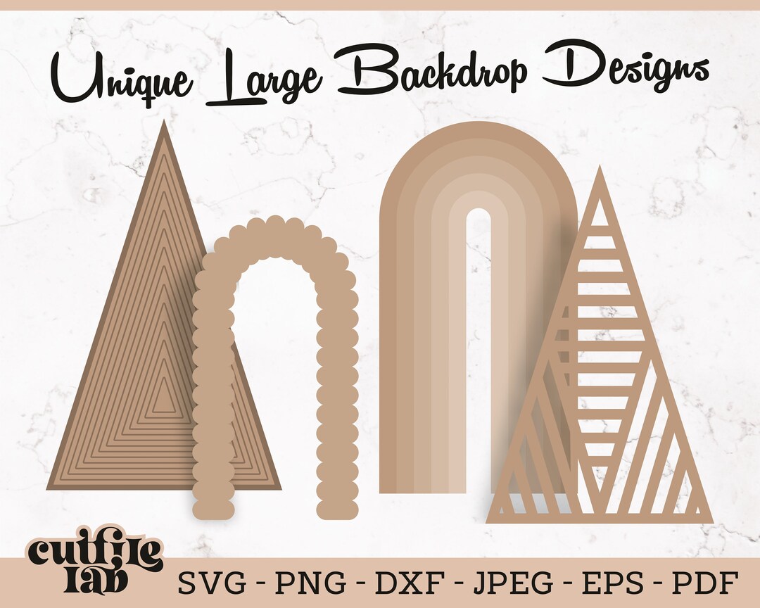 Backdrop Unique Arch Svg, Wedding or Event Backdrop Arch Svg, Laser Cut ...