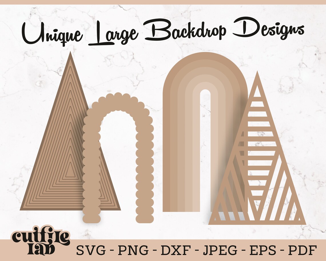 Backdrop Unique Arch Svg Wedding or Event Backdrop Arch Svg - Etsy