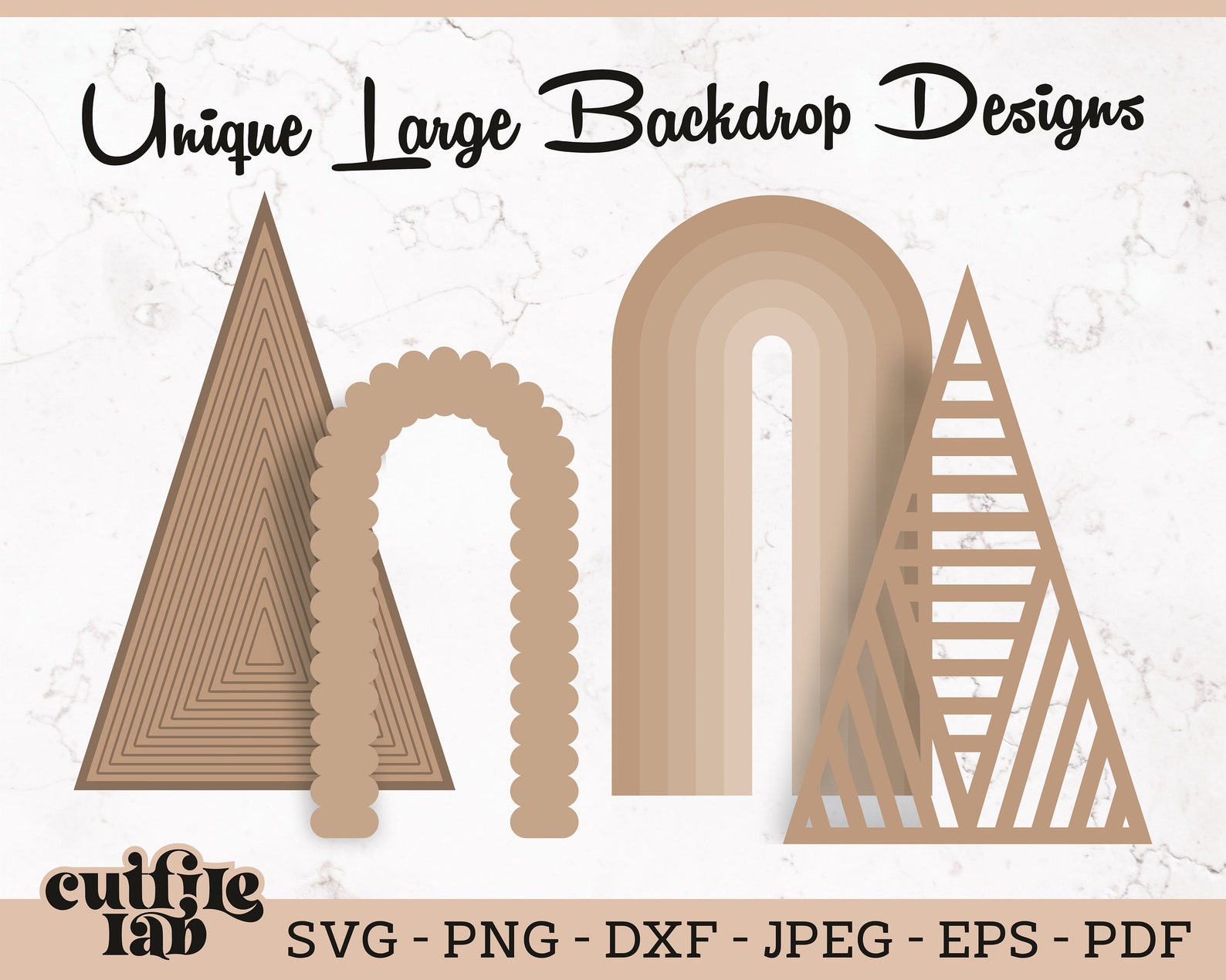 Backdrop Unique Arch Svg, Wedding or Event Backdrop Arch Svg, Laser Cut ...