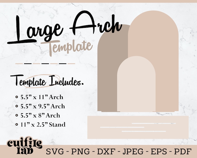 Large Arches Template, Full Arches Sign SVG, Wedding Template, Laser ...