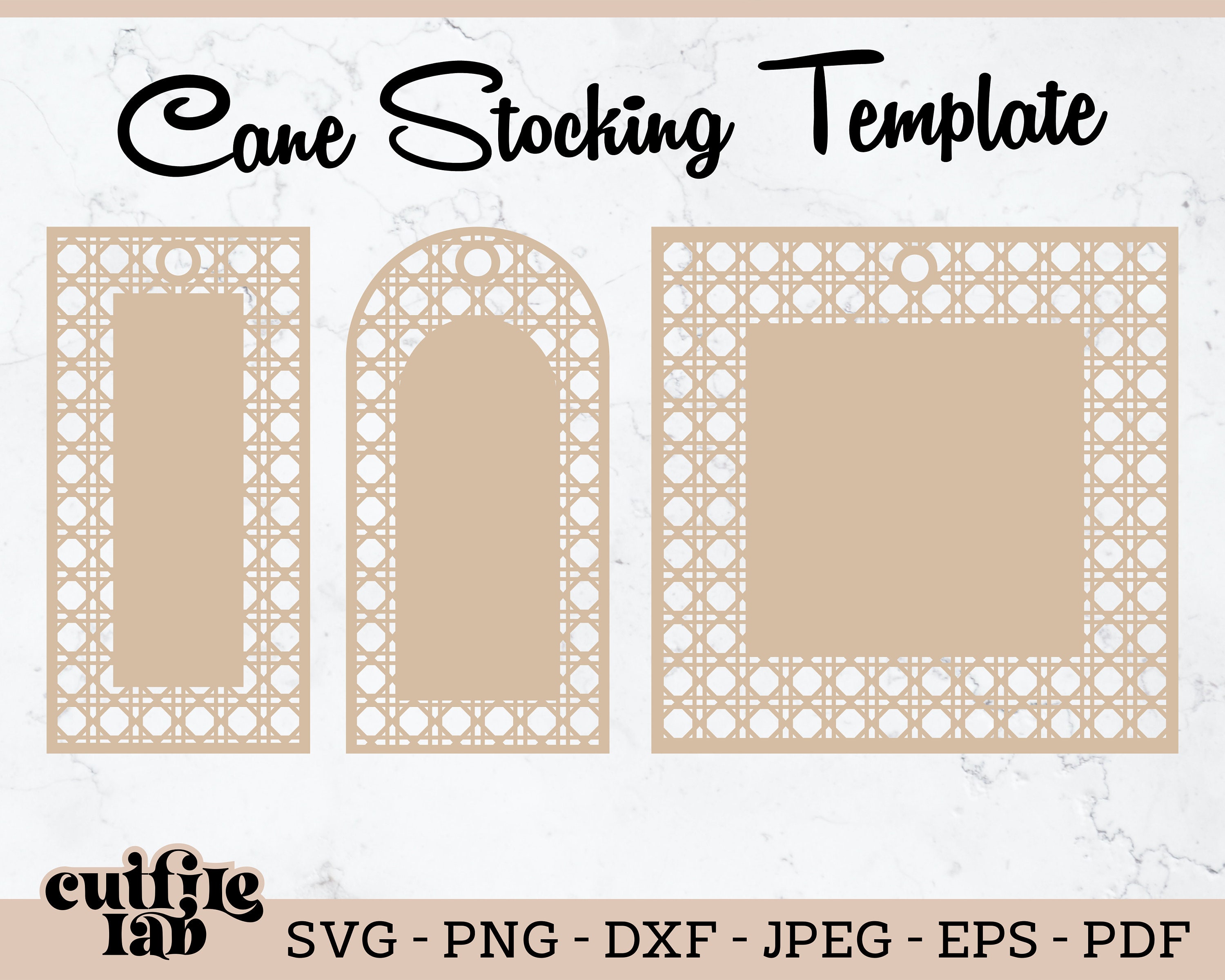 Cane Stocking Template, Rattan Cane Arch Sign Backer, Cane Sign Backer ...