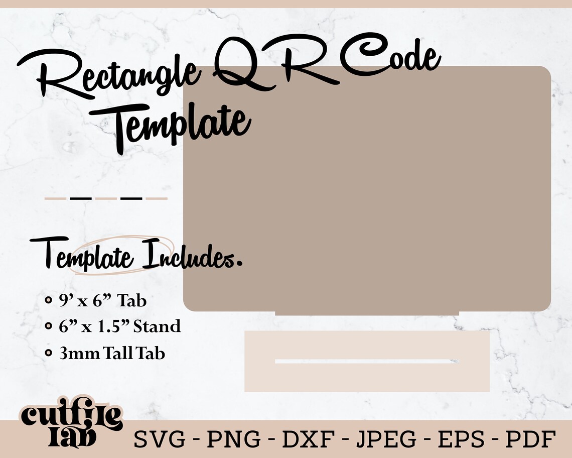 Rectangular Multi QR Code Business | Sign Template SVG | Social Media ...