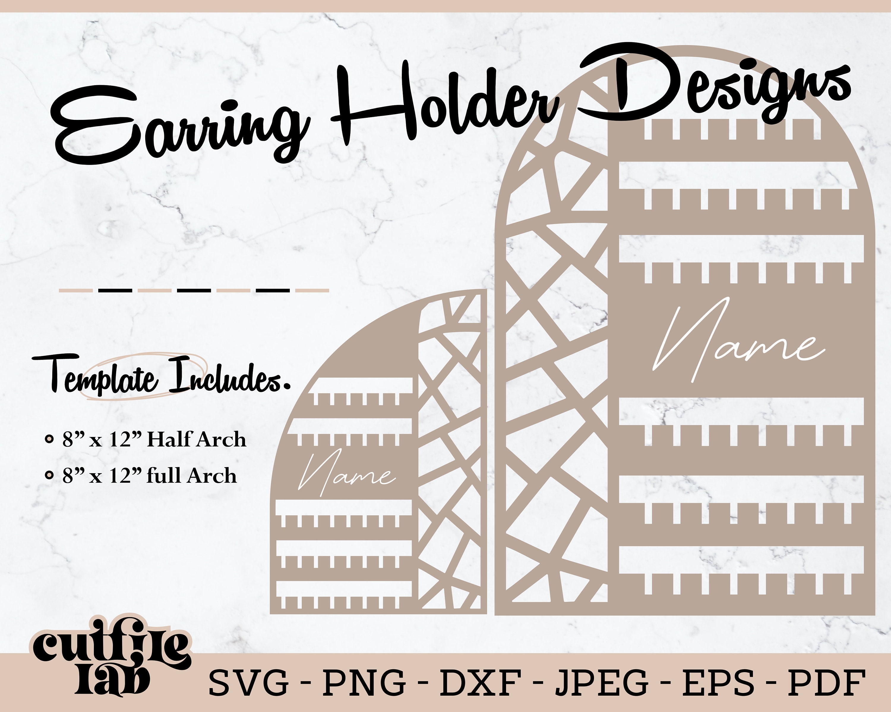 Arched Earring Holder Svg, Earring Stand Svg, Earring Stand, Earring ...
