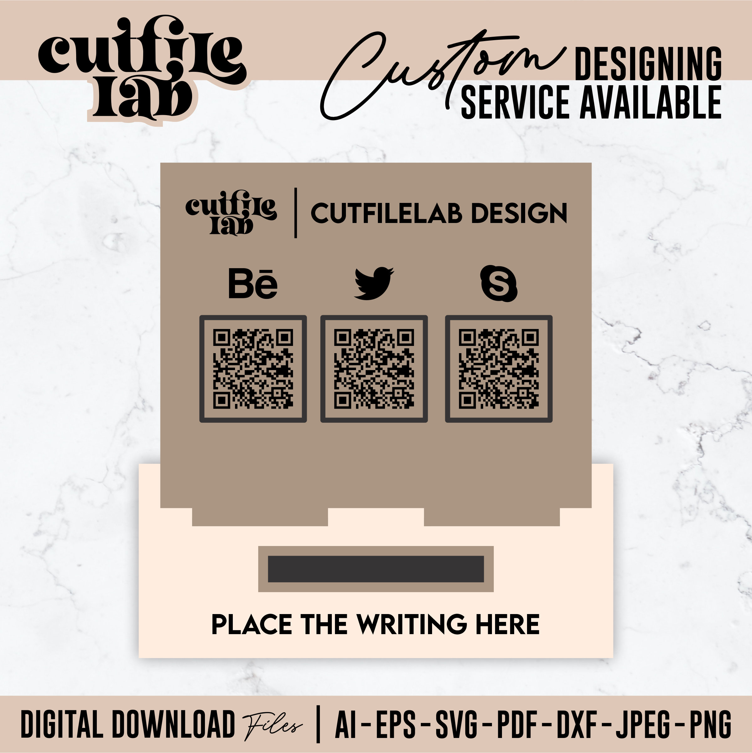 Business QR Template, QR Code Template, Business Sign Svg, Social Media ...