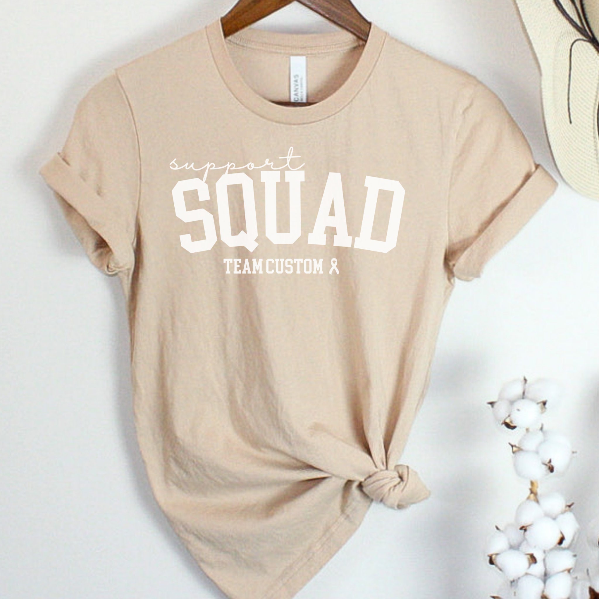 Custom Childhood Cancer Support Squad Cancer Group Team T-shirt Custom ...